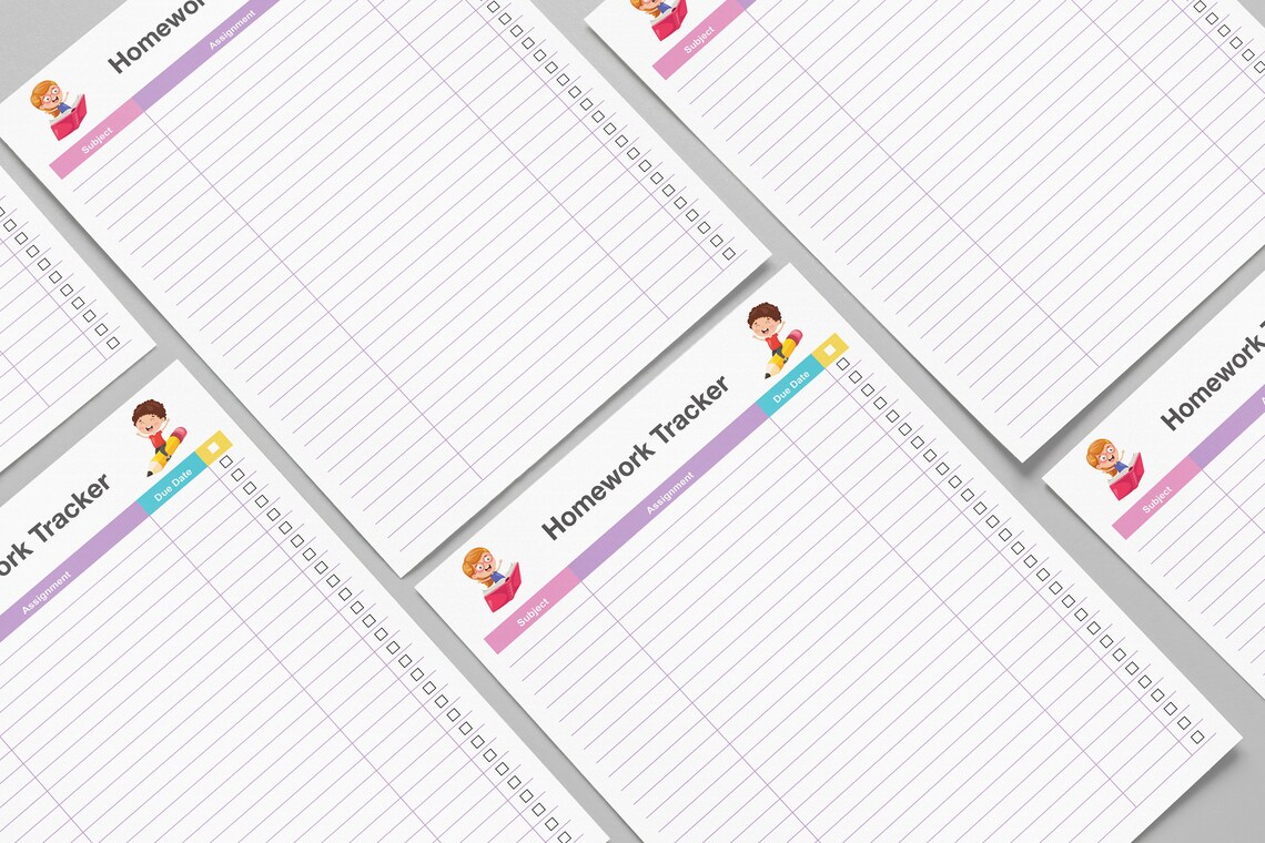 Homework Chart,homework Log,homework Organizer,daily Homework Chart ...