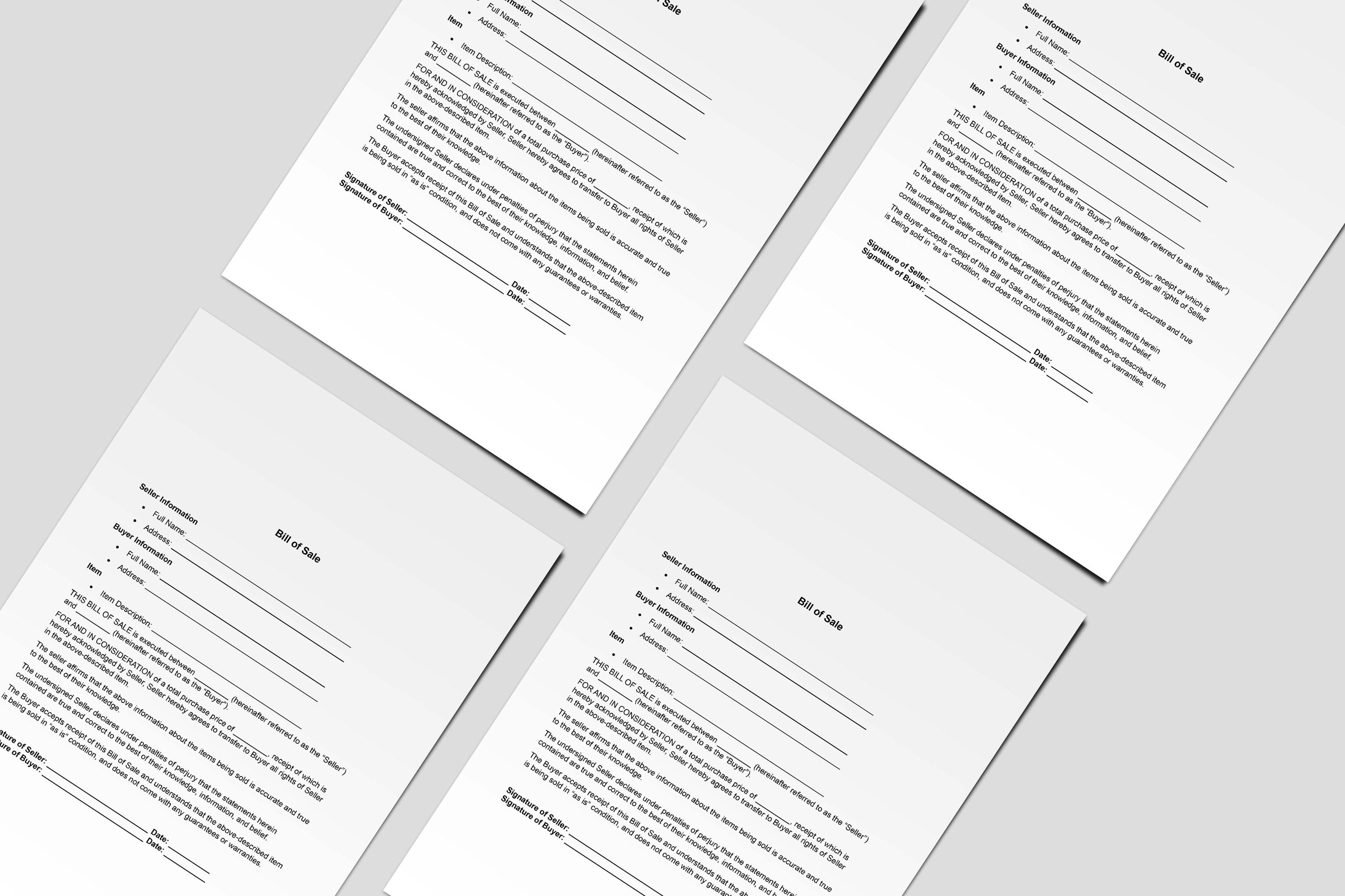 Bill Of Sale Template Wordbill Of Sale Templatebill Of Sale Form 2996