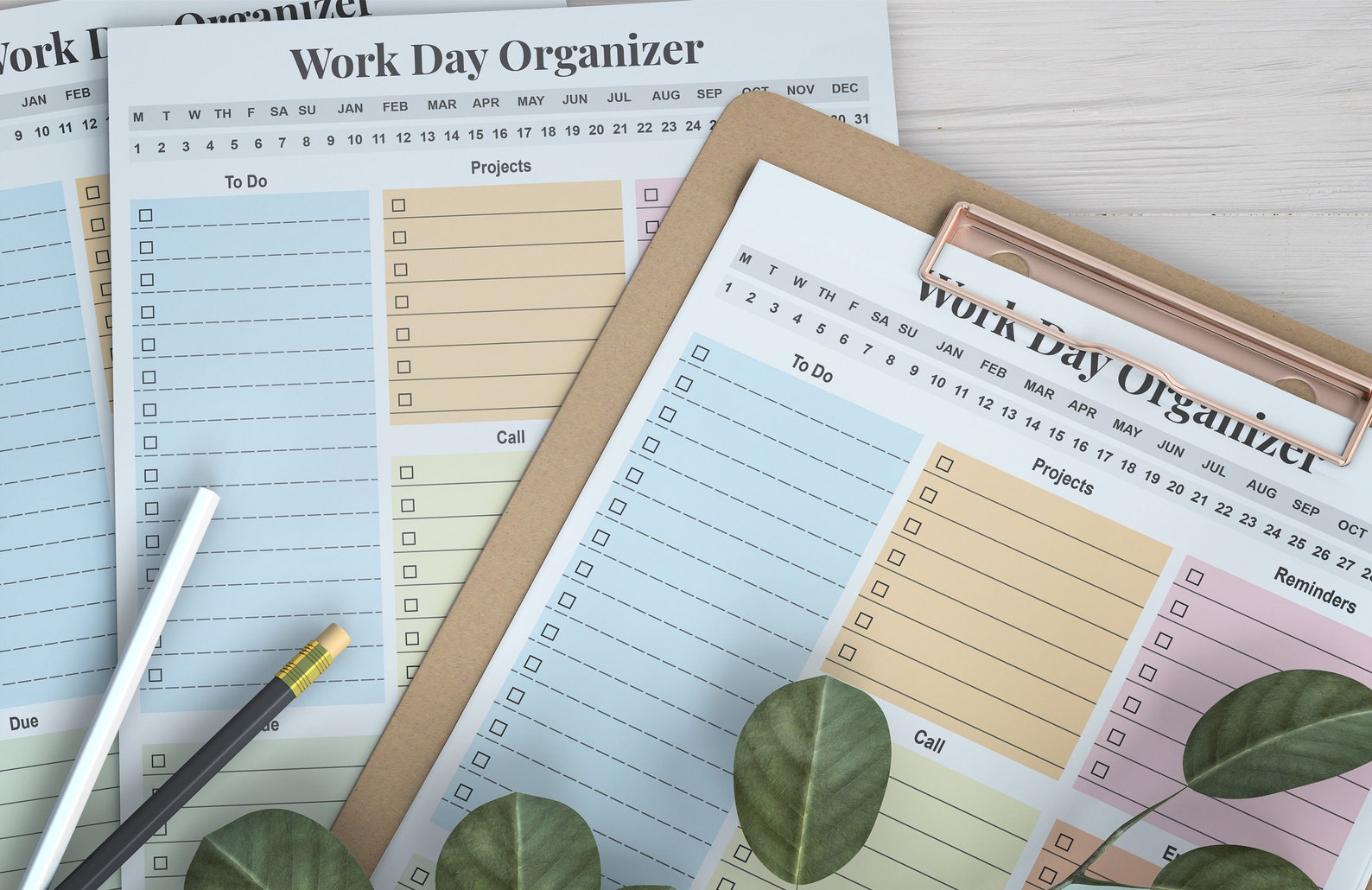 Work Day Organizer,work Planner,office Organizer,work Schedule,work Day ...