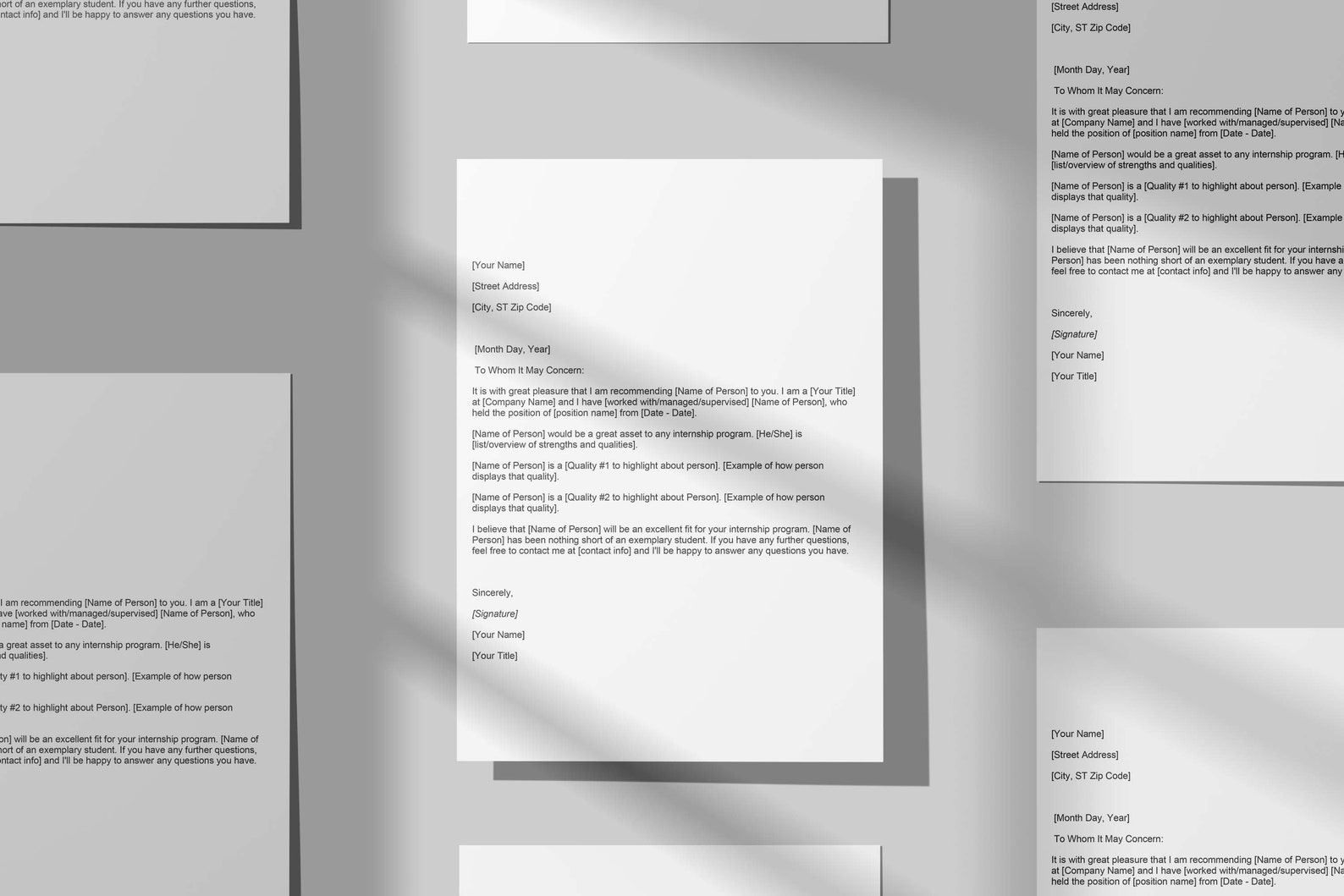 Internship Recommendation Letter for Student,letter of Recommendation ...