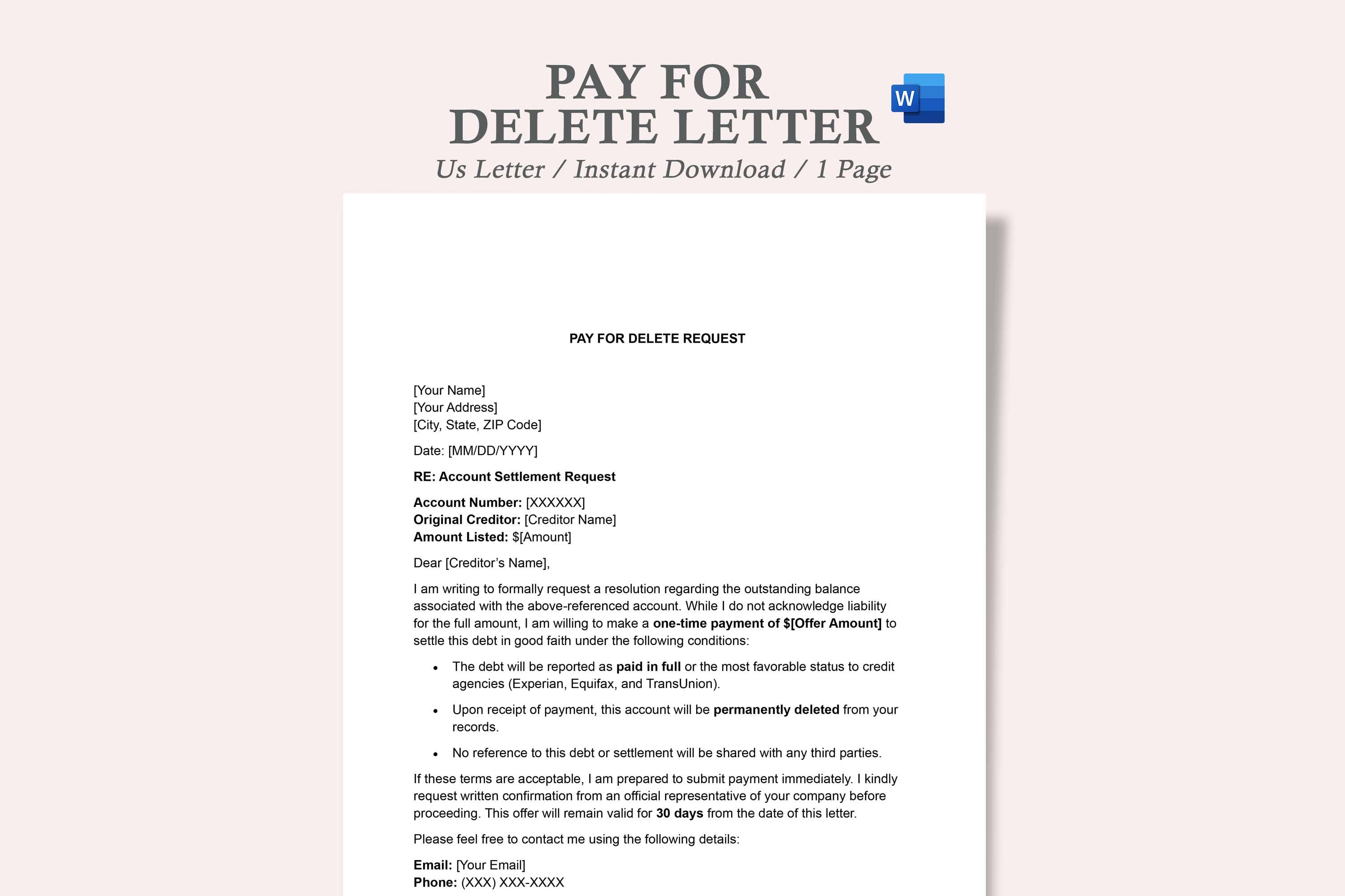 Pay for Delete Letter,pay for Delete Letter Template,delete Letter for ...