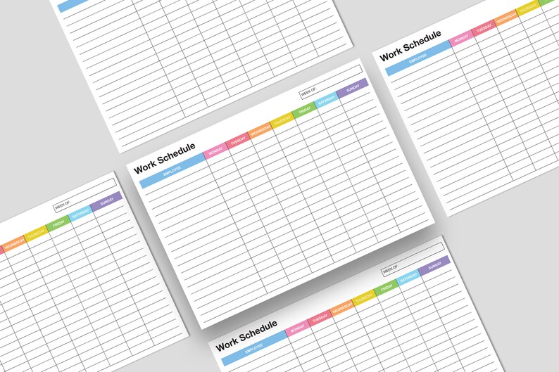 Werkschema werknemer, sjabloon werkschema, sjabloon werkschema ...