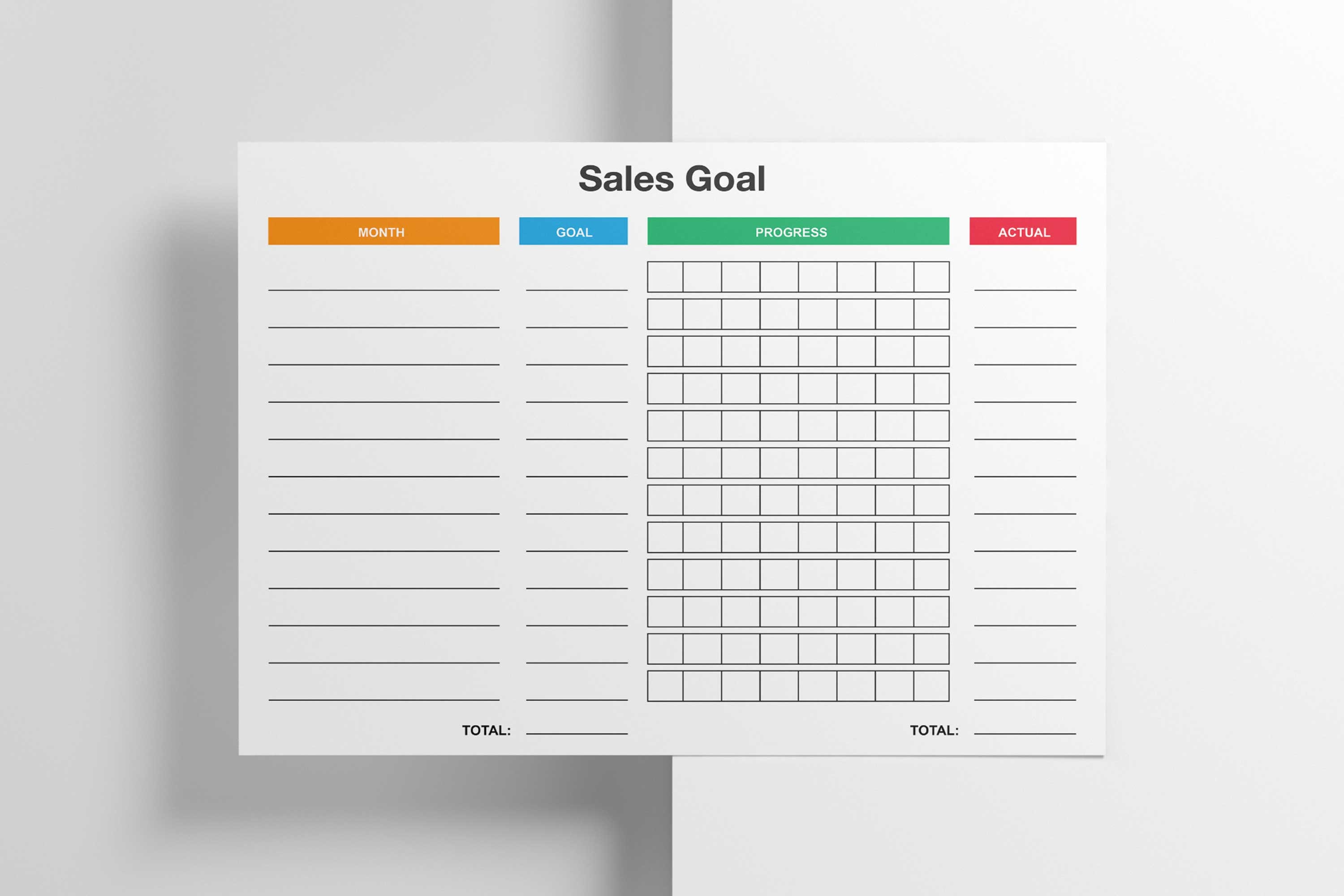 Sales Goal Template,sales Goal Planner,sales Goal Tracker Template ...