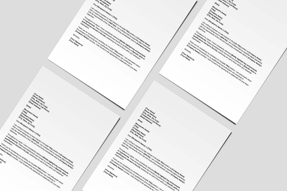 Basic Cover Letter,cover Letter Template,simple Cover Letter,cover ...