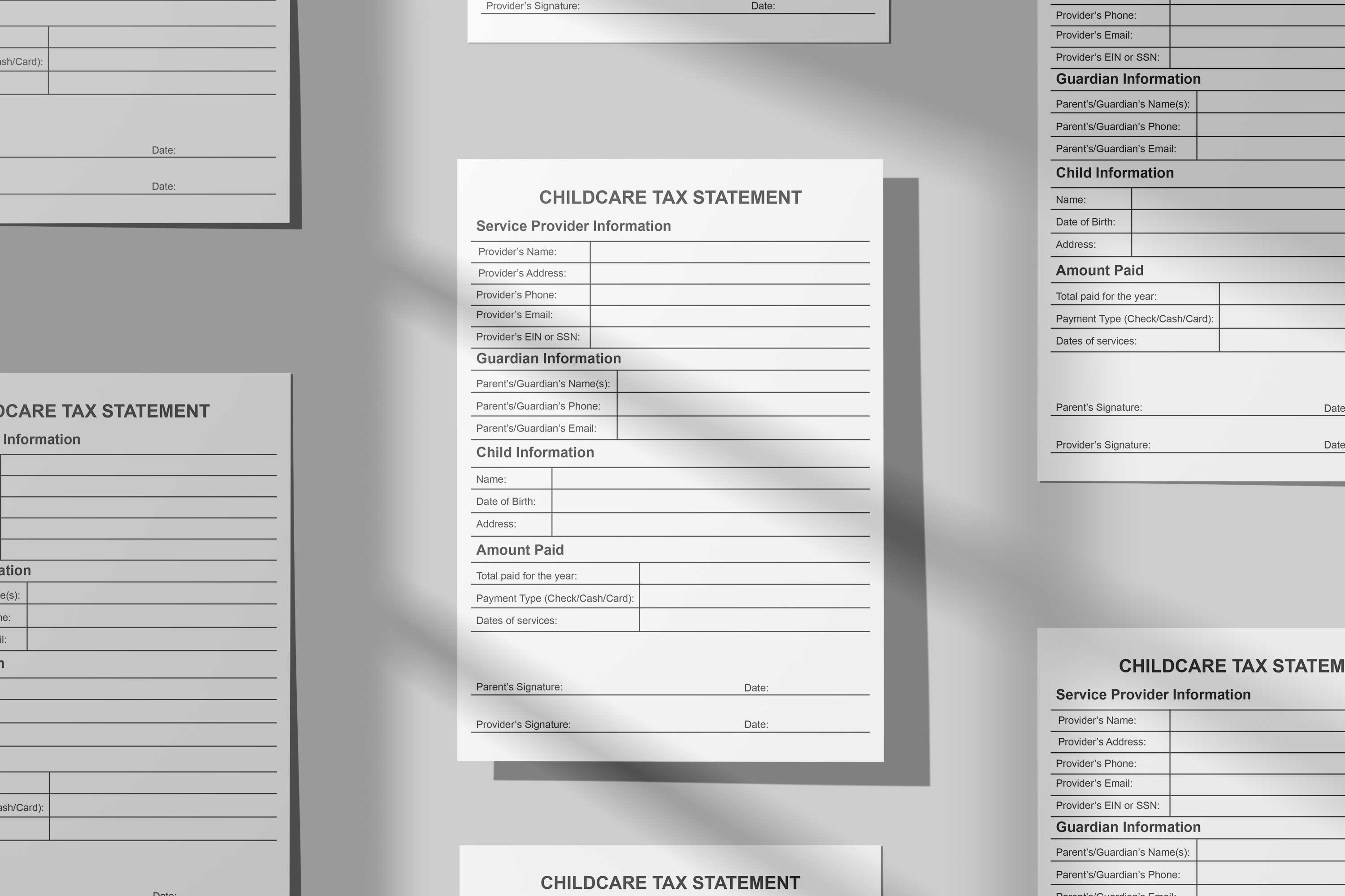 Childcare Tax Statement,child Tax Statement,daycare Tax Form,daycare ... Childcare Tax Statement,child Tax Statement,daycare Tax Form,daycare ...