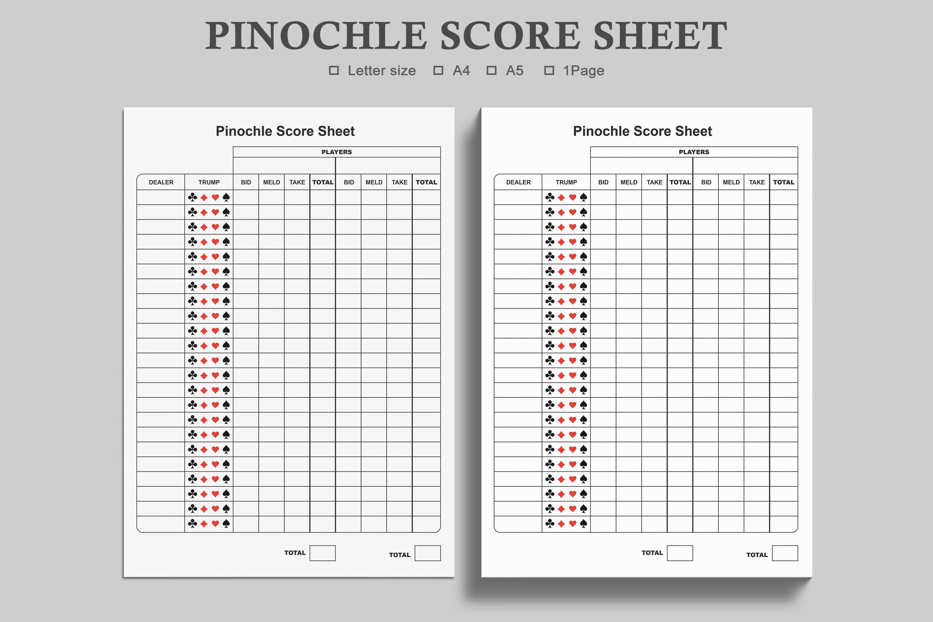 Pinochle Rules Sheet