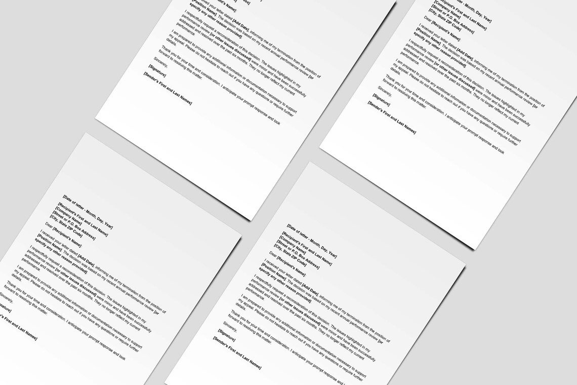 Job Termination Appeal Letter,termination Appeal Letter Template,appeal ...