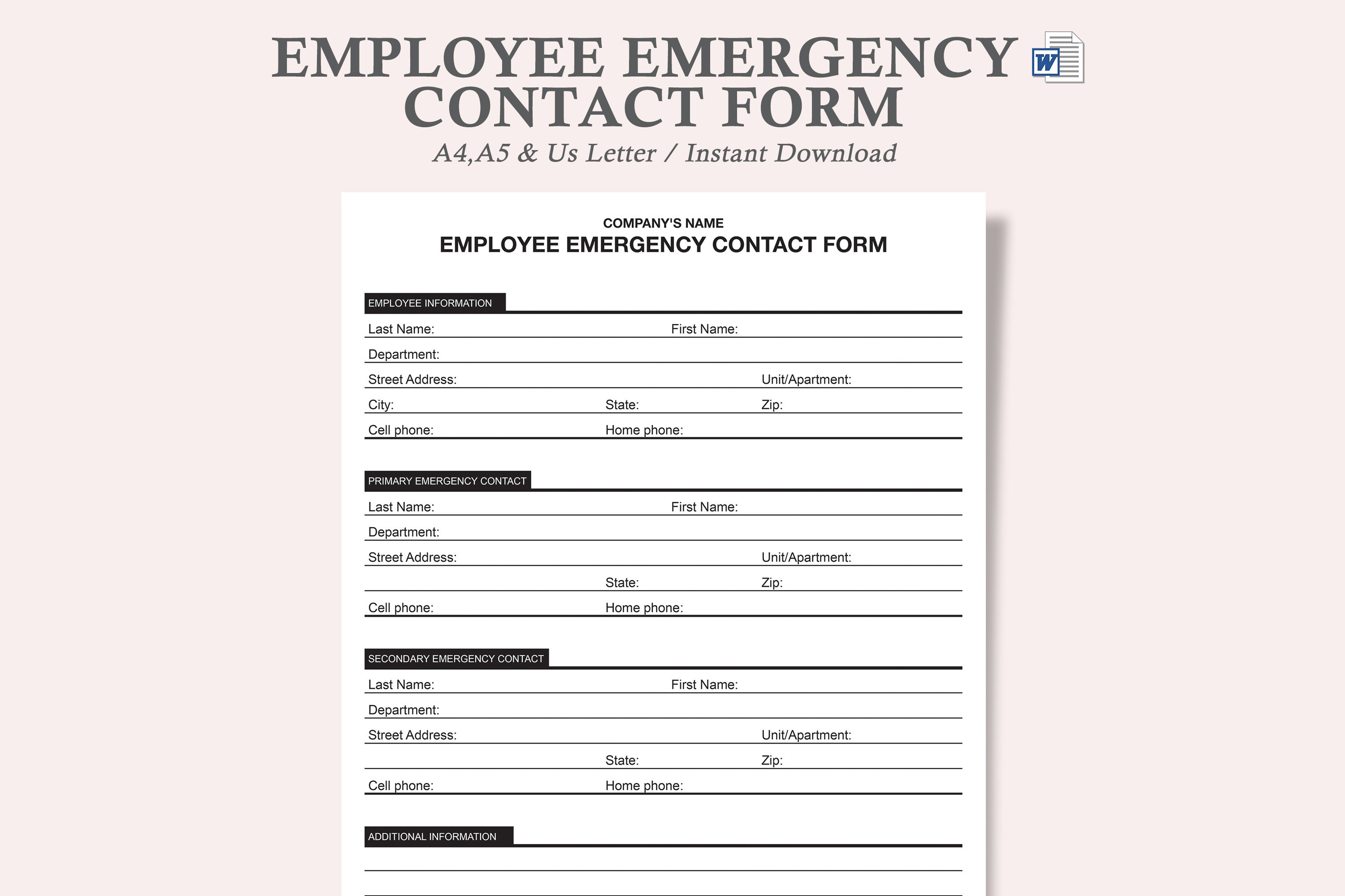 Emergency Notification Form LGBTQ Family Inclusive Emergency Contact Emergency Notification Form LGBTQ Family Inclusive Emergency Contact