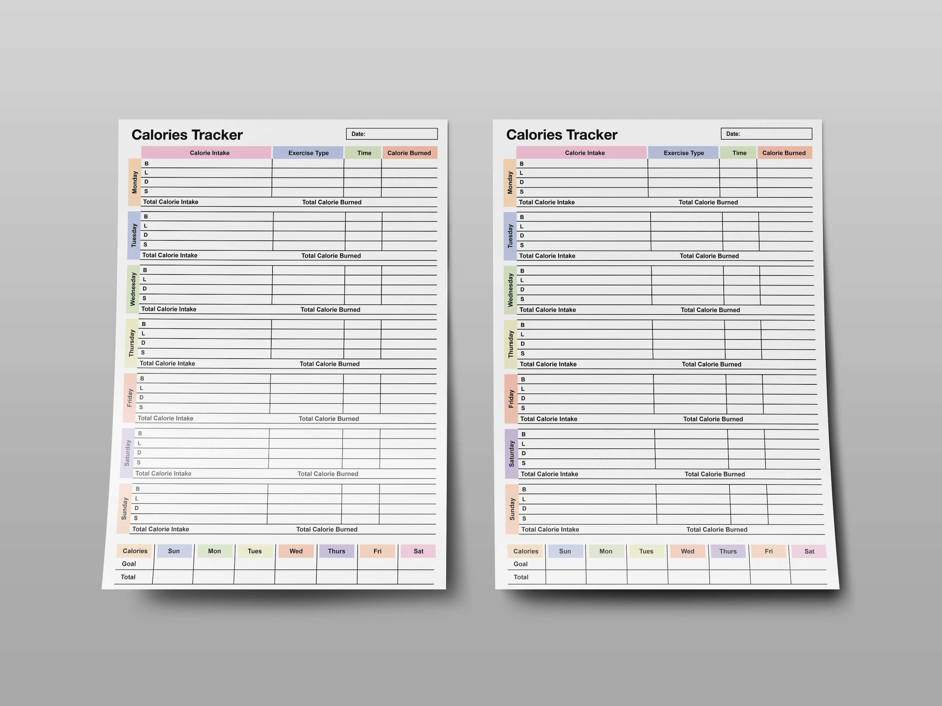 Calorie Tracker,calories Tracker,health Tracker,calorie Spreadsheet ...