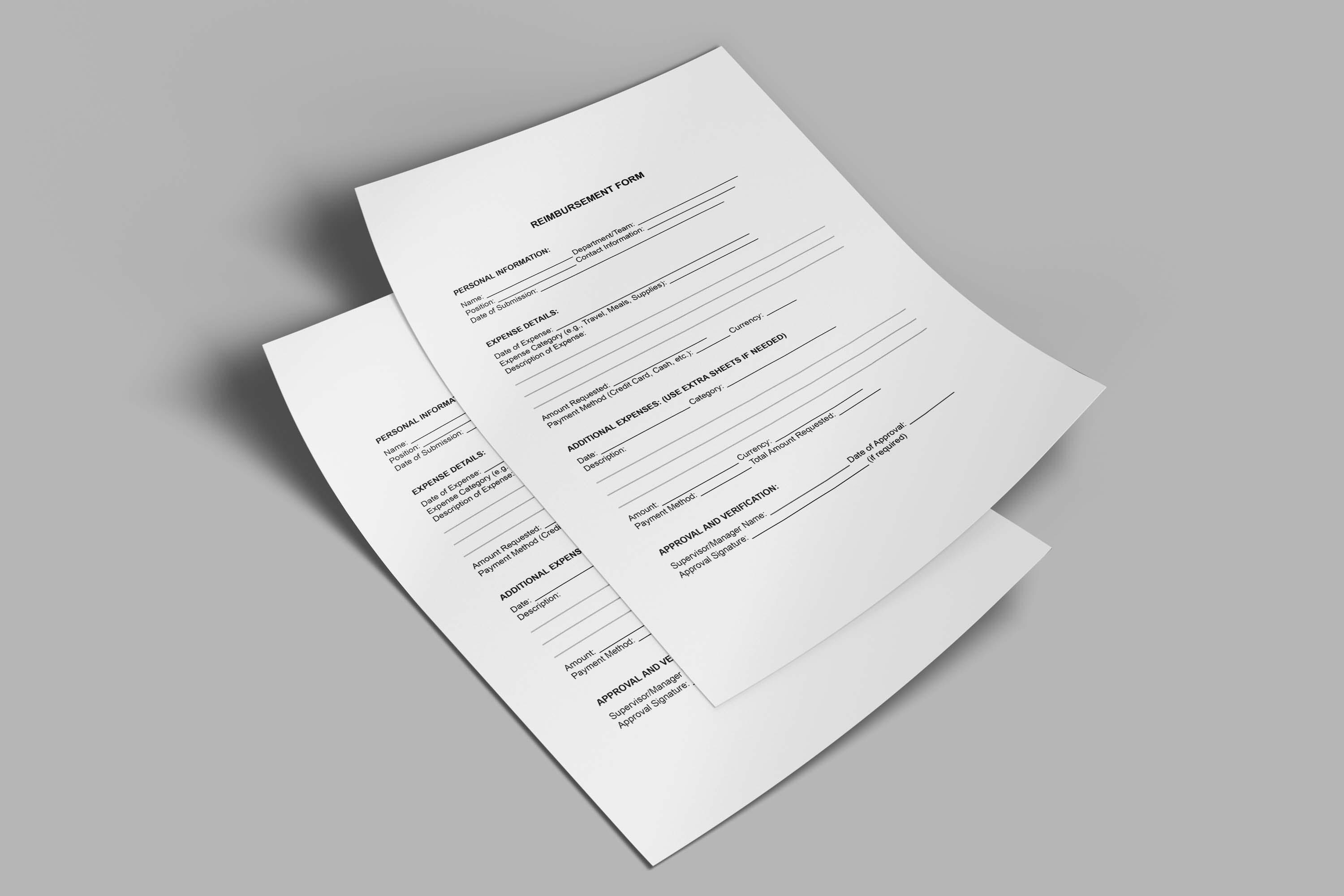 Reimbursement Form,expense Reimbursement Form,employee Reimbursement ...