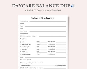 Daycare Late Payment - Etsy
