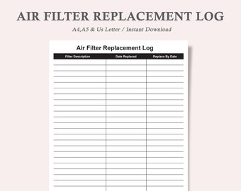 Change Air Filter - Etsy
