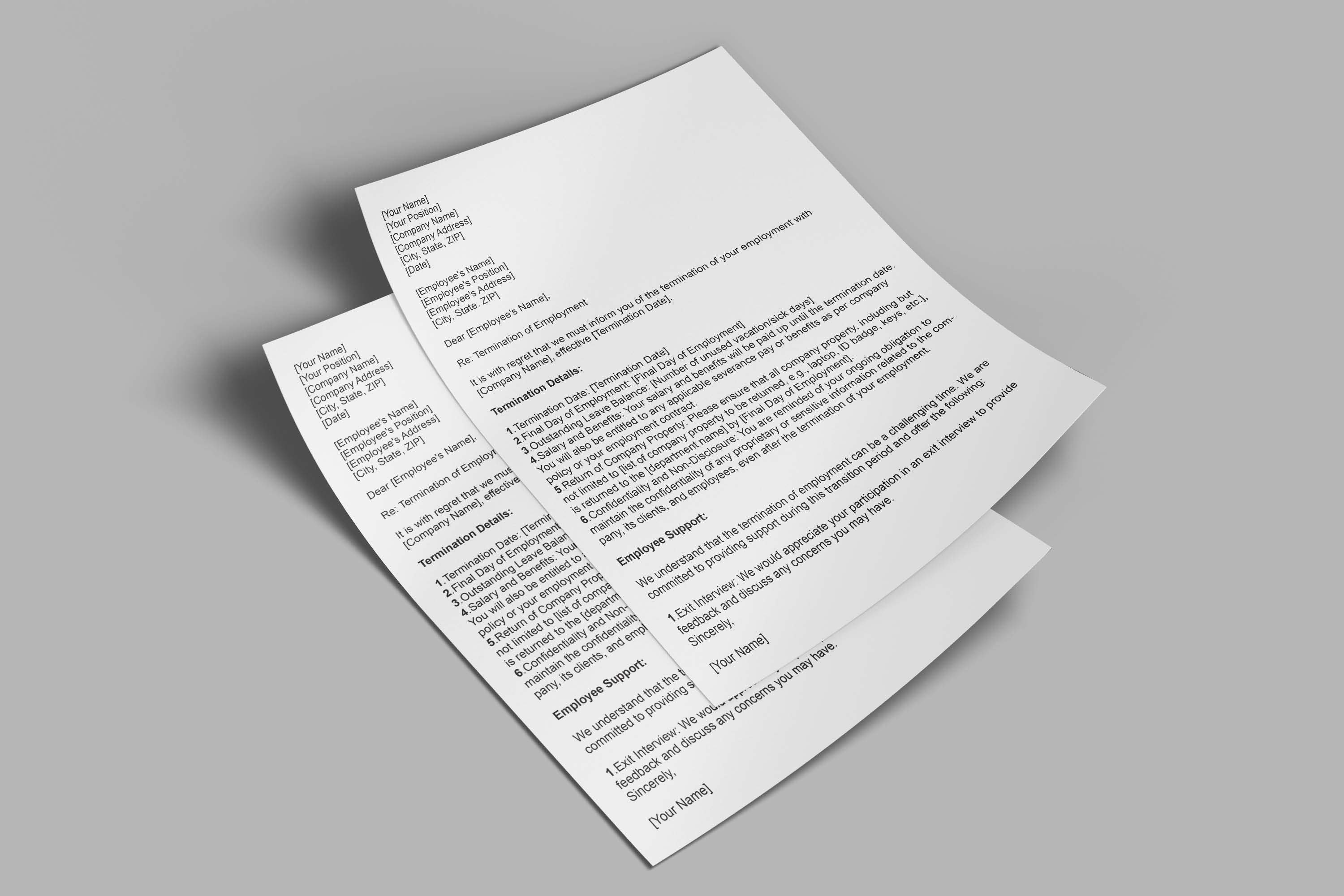 Termination Letter,termination Letter Template,employee Termination ...