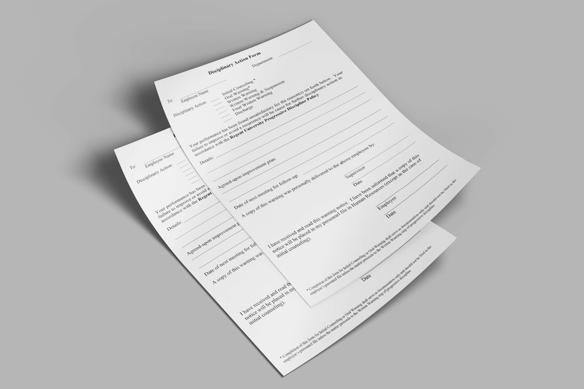 Disciplinary Action Forms,employee Discipline Form,employee Warning ...