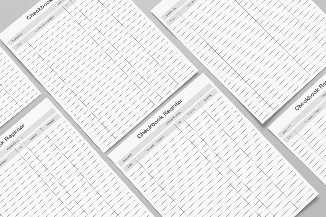 Checkbook Registercheckbook Tracker Financial Planner - Etsy
