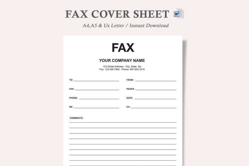 Fax Cover Sheet,fax Cover Template,fax Cover Sheet Form,fax Cover Sheet ...