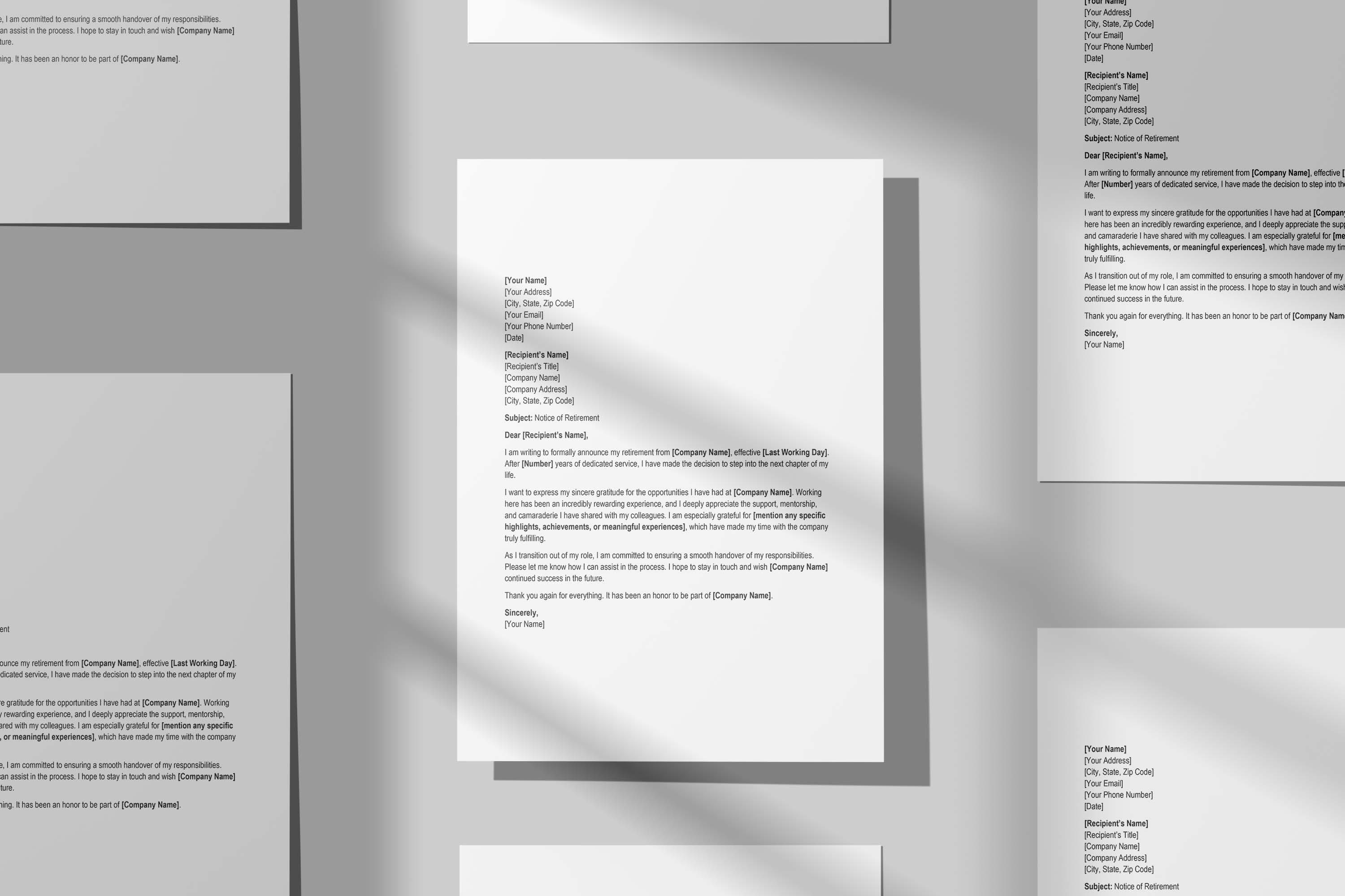 Retirement Letter Template,retirement Letter,template Letter of ...