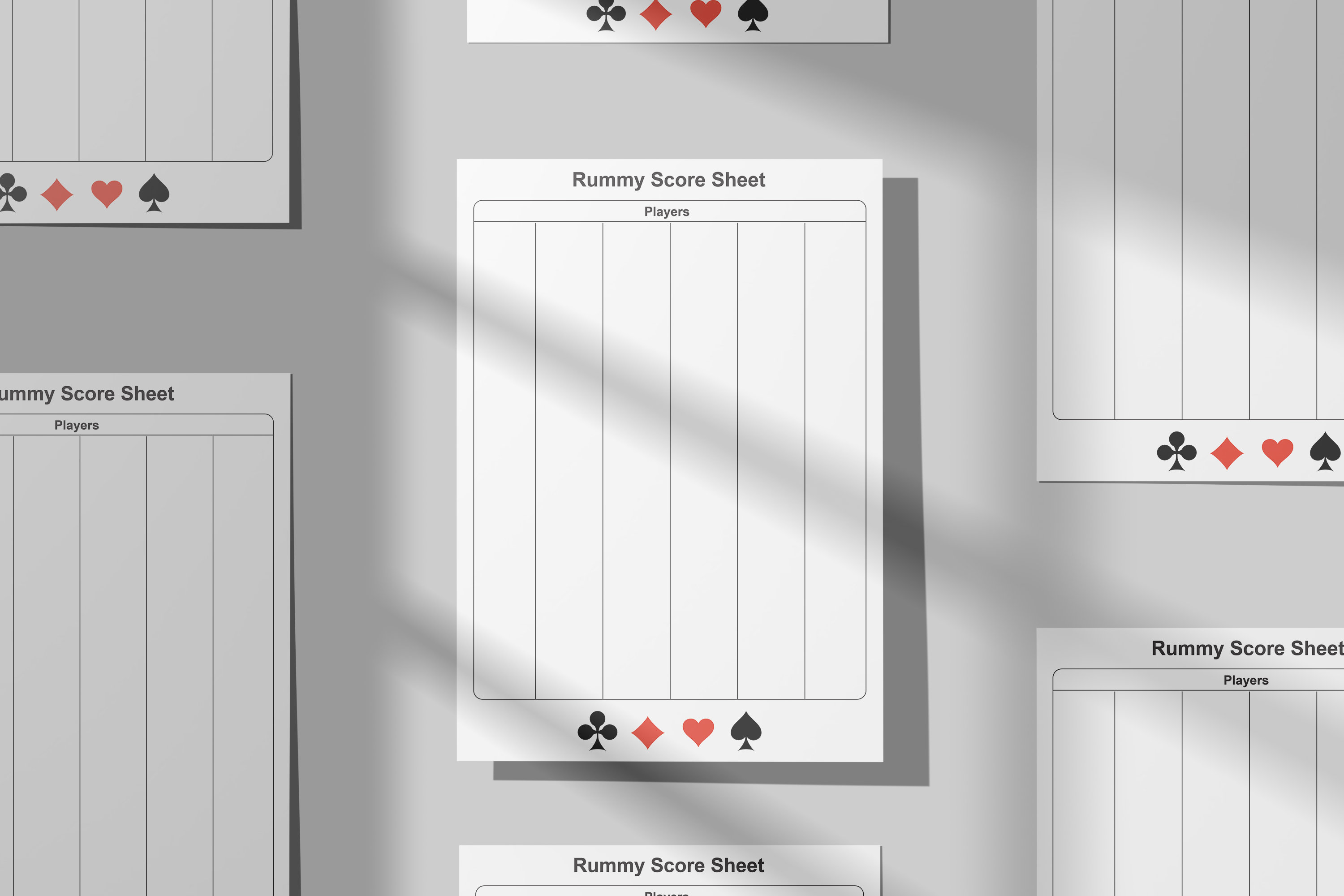 Rummy Score Sheet,game Score Card,gin Rummy,rummy Log,gaming Tracker ...