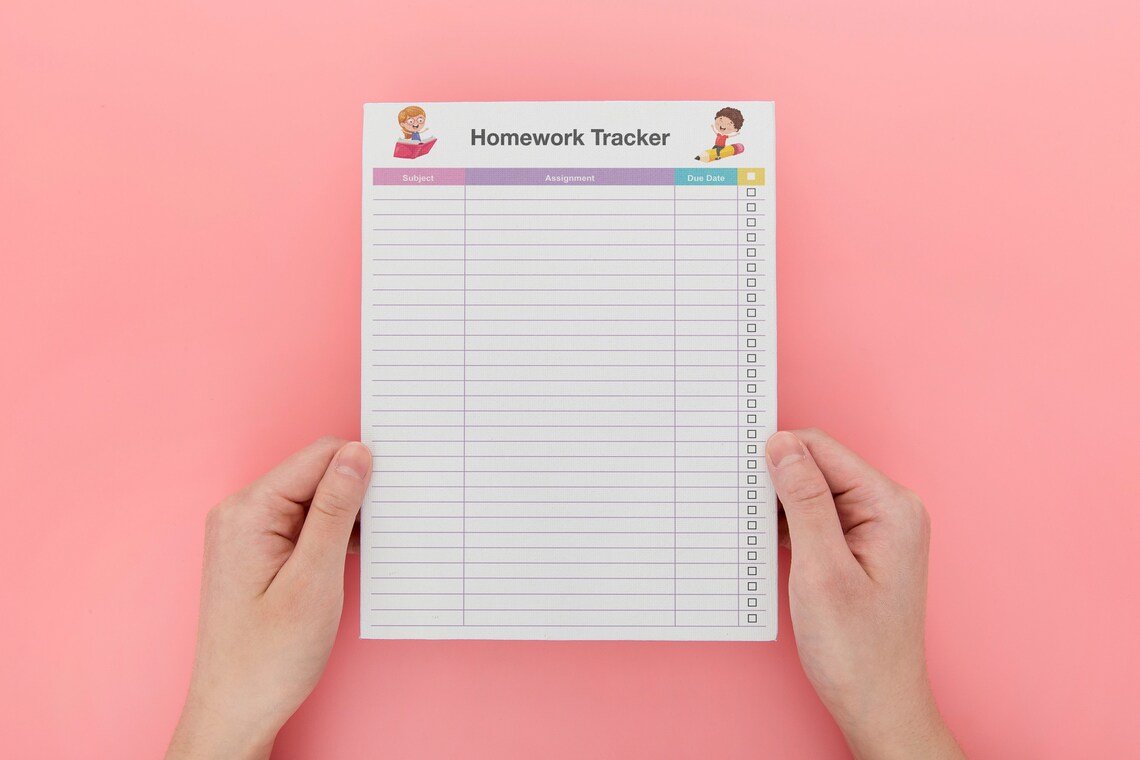 Homework Chart,homework Log,homework Organizer,daily Homework Chart ...