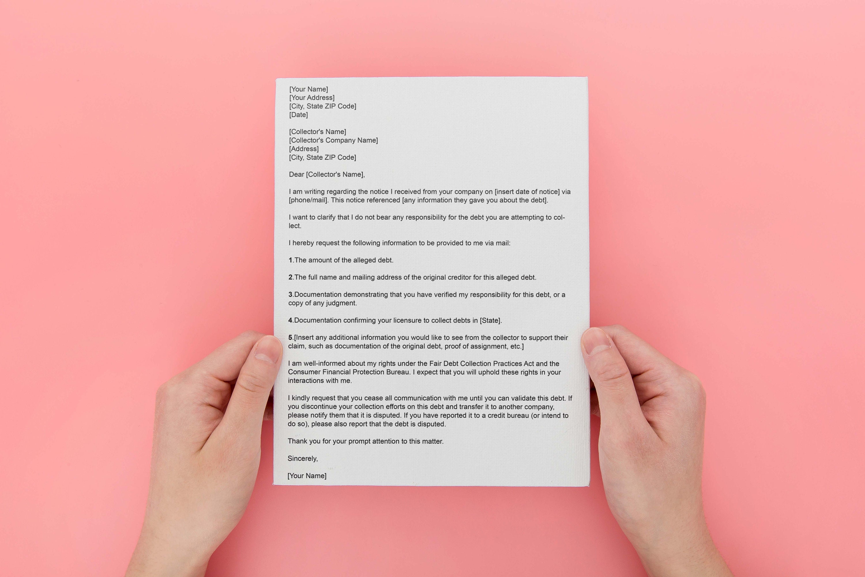 Debt Validation Letter,debt Validation Letter Template,debt Validation ...