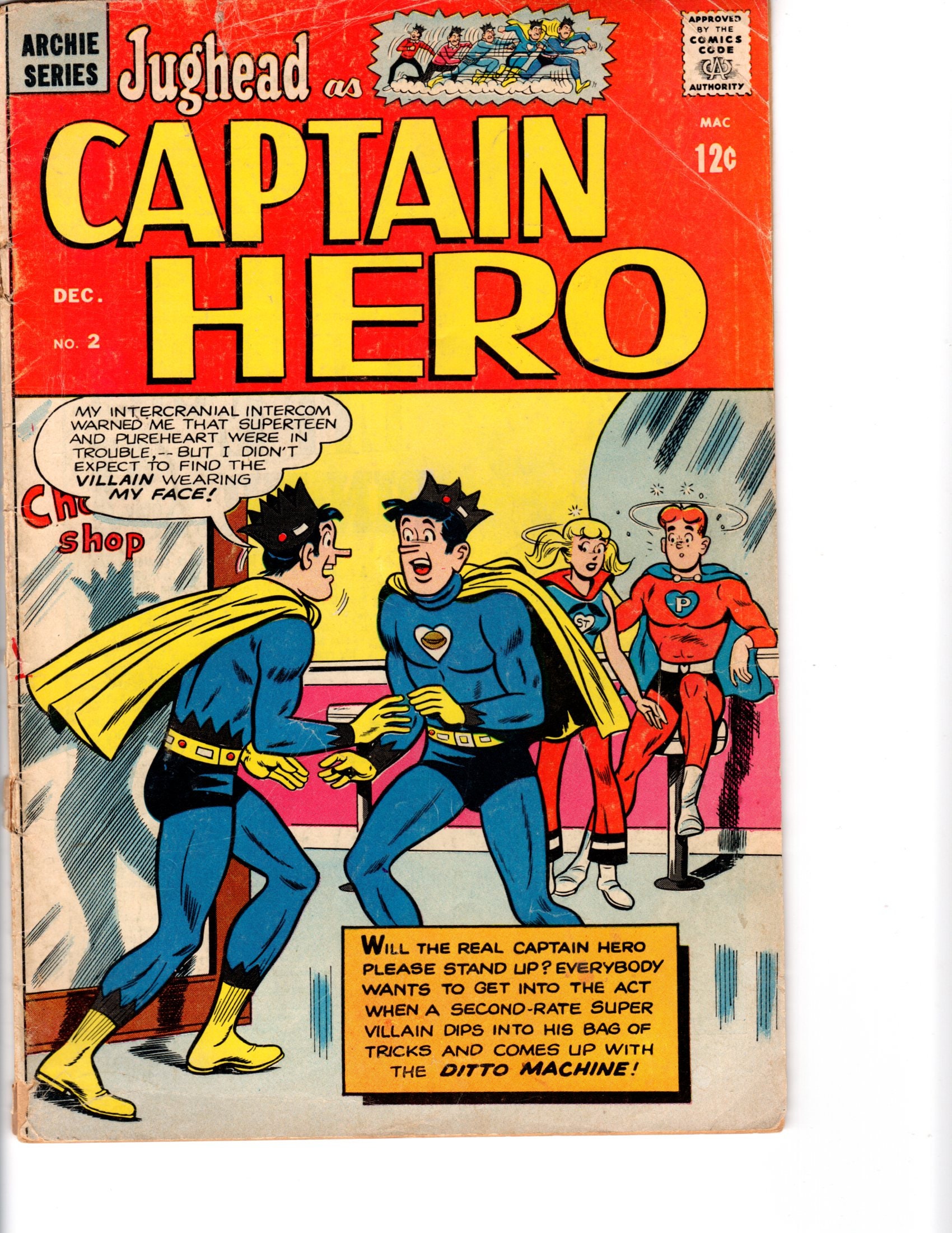 Jughead as Captain Hero Issue 2 December 1966 - Etsy