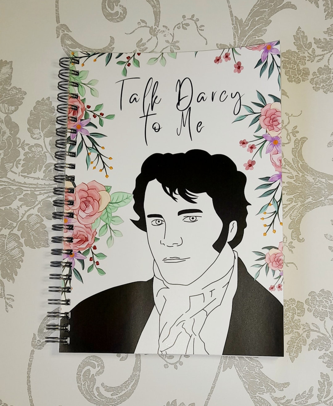 Mr. Darcy A5 Notebook/journal: Jane Austen Quotes, Floral Design - Etsy