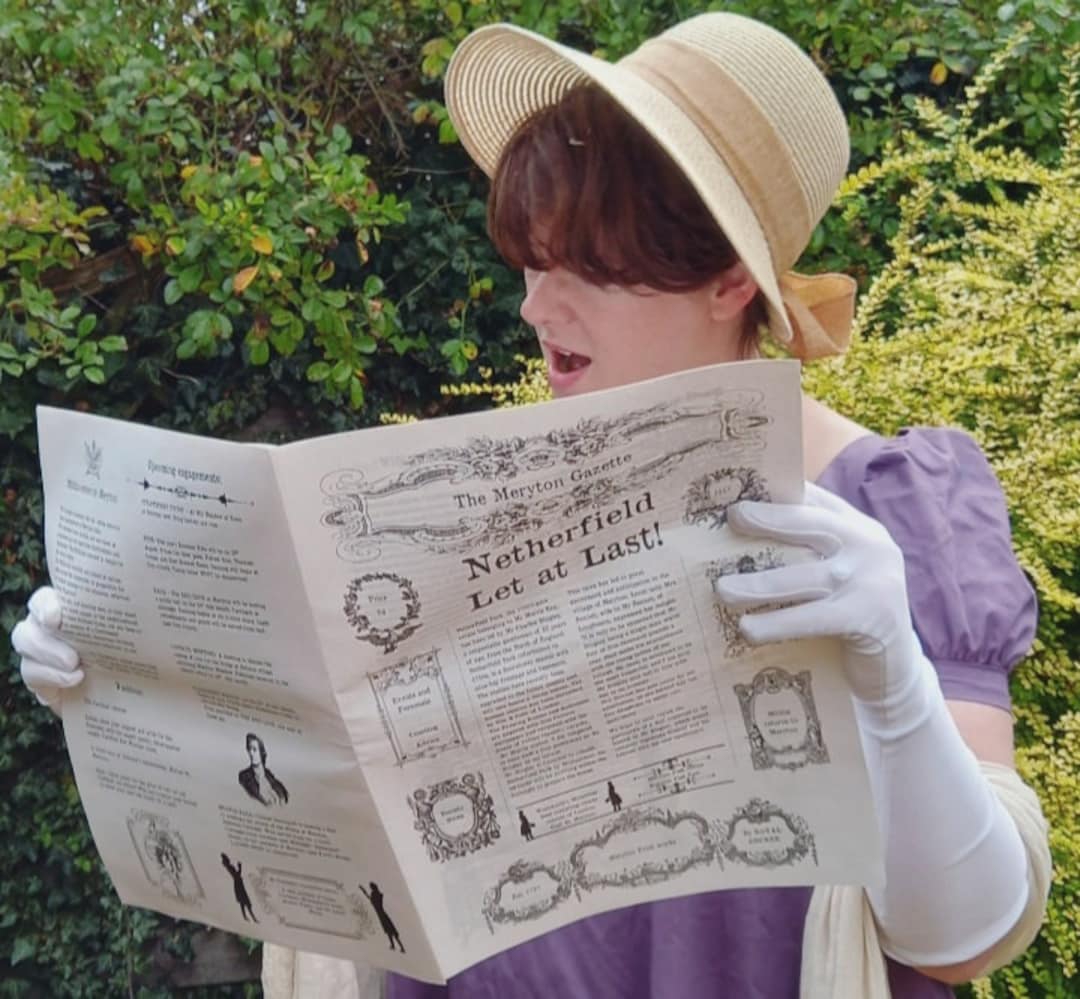 Jane Austen - the Meryton Gazette Regency Newspaper. Literary Gift ...