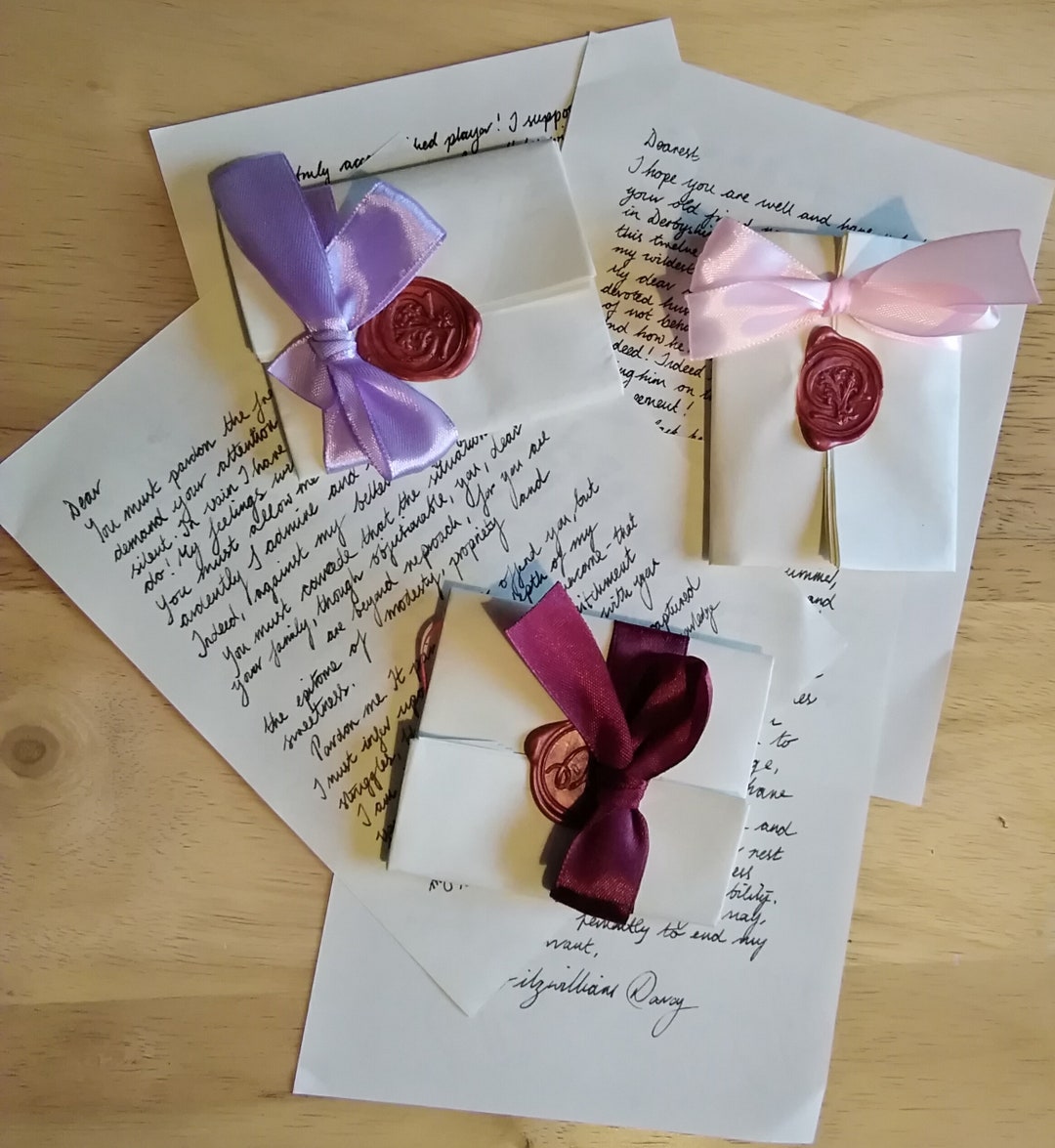 PERSONALISED Letter Trio Set - Invitation to Pemberley Pride ...