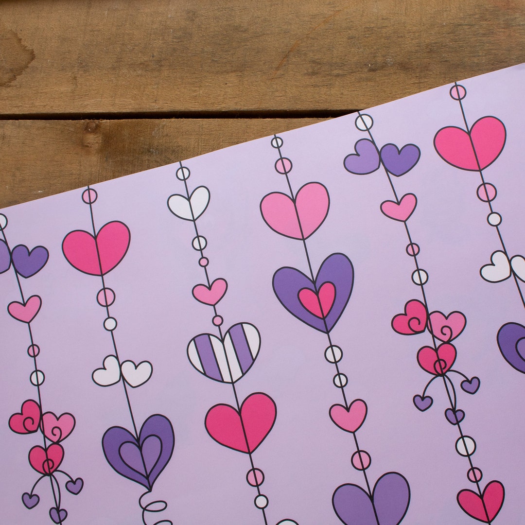 Heart Pattern Gift Wrapping Paper - Any Occasion Gift Wrapping Paper ...