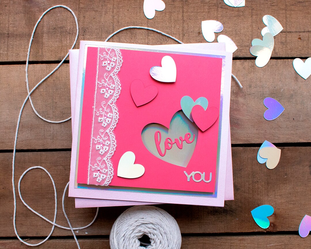Girly Girl - Cards for Girls - I Love You - Princess Card - Pink Card ...