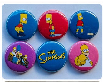 The Simpsons Buttons - Etsy