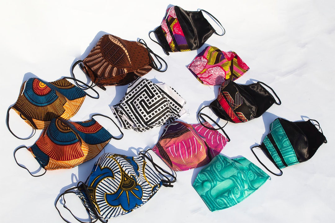 Face Mask - African Print Fabric With FILTER PAPER - Etsy