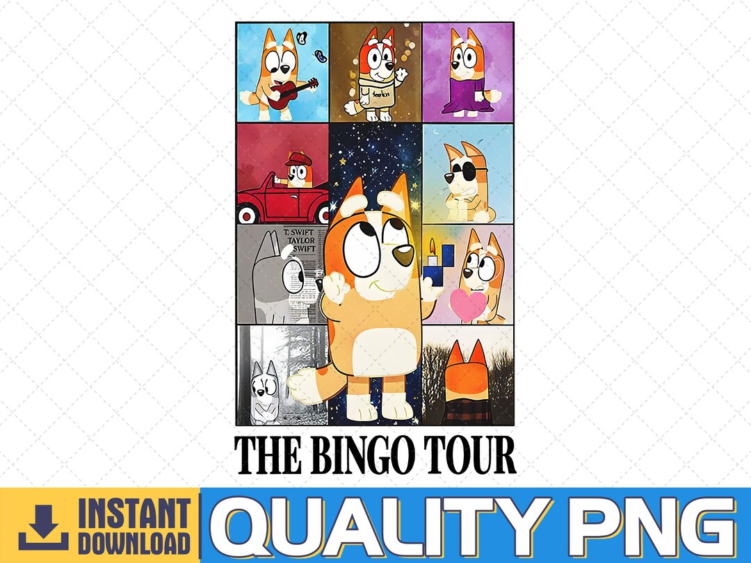 Bingo Eras Tour PNG, Bluey Friends Png, Bluey Team Png, Bluey Family ...