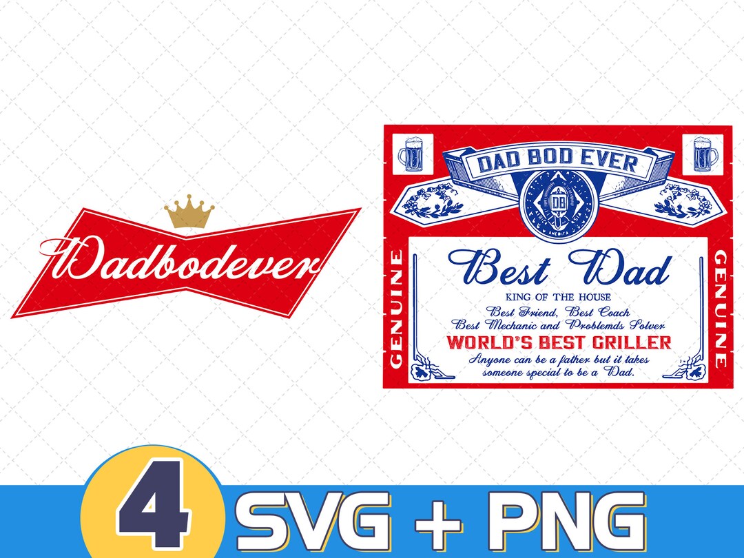 Fathers Day Dad Logos SVG, Beer Parody Logos, Dad Bod Svg, Svg Beer Dad ...