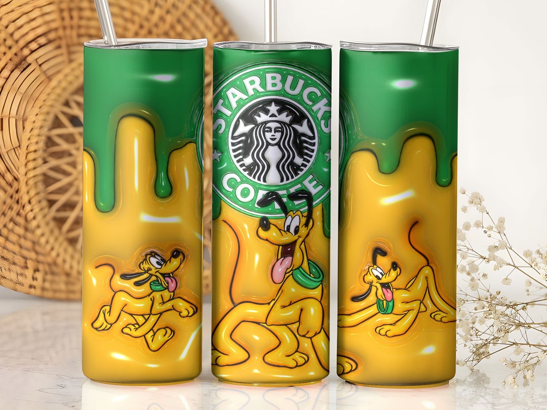 3D Inflated Cartoon Character Pluto Tumbler Wrap, Pluto 20oz Skinny Tumbler Wrap, 20oz Tumbler ...
