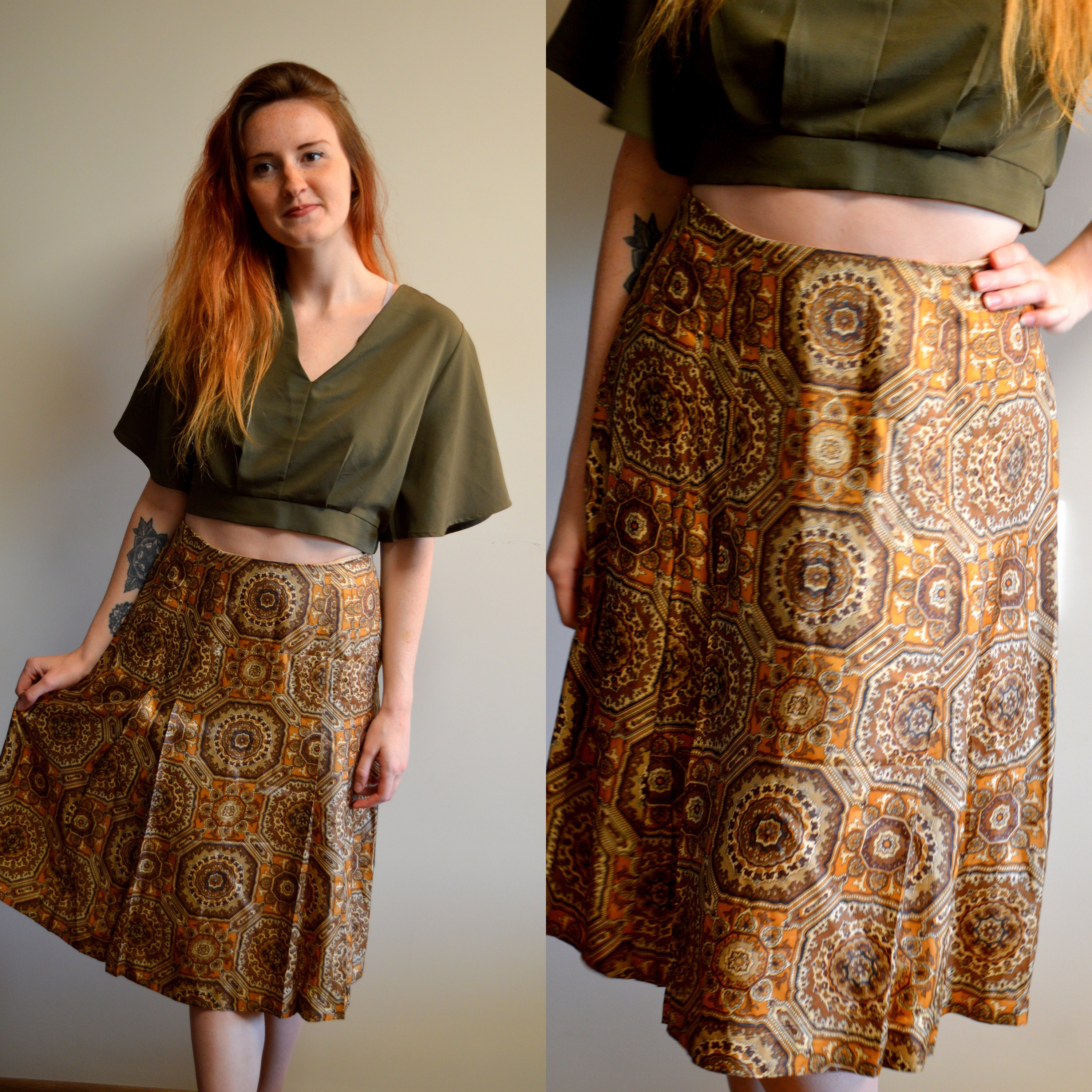 Vintage Skirt 70s 1970s | Etsy