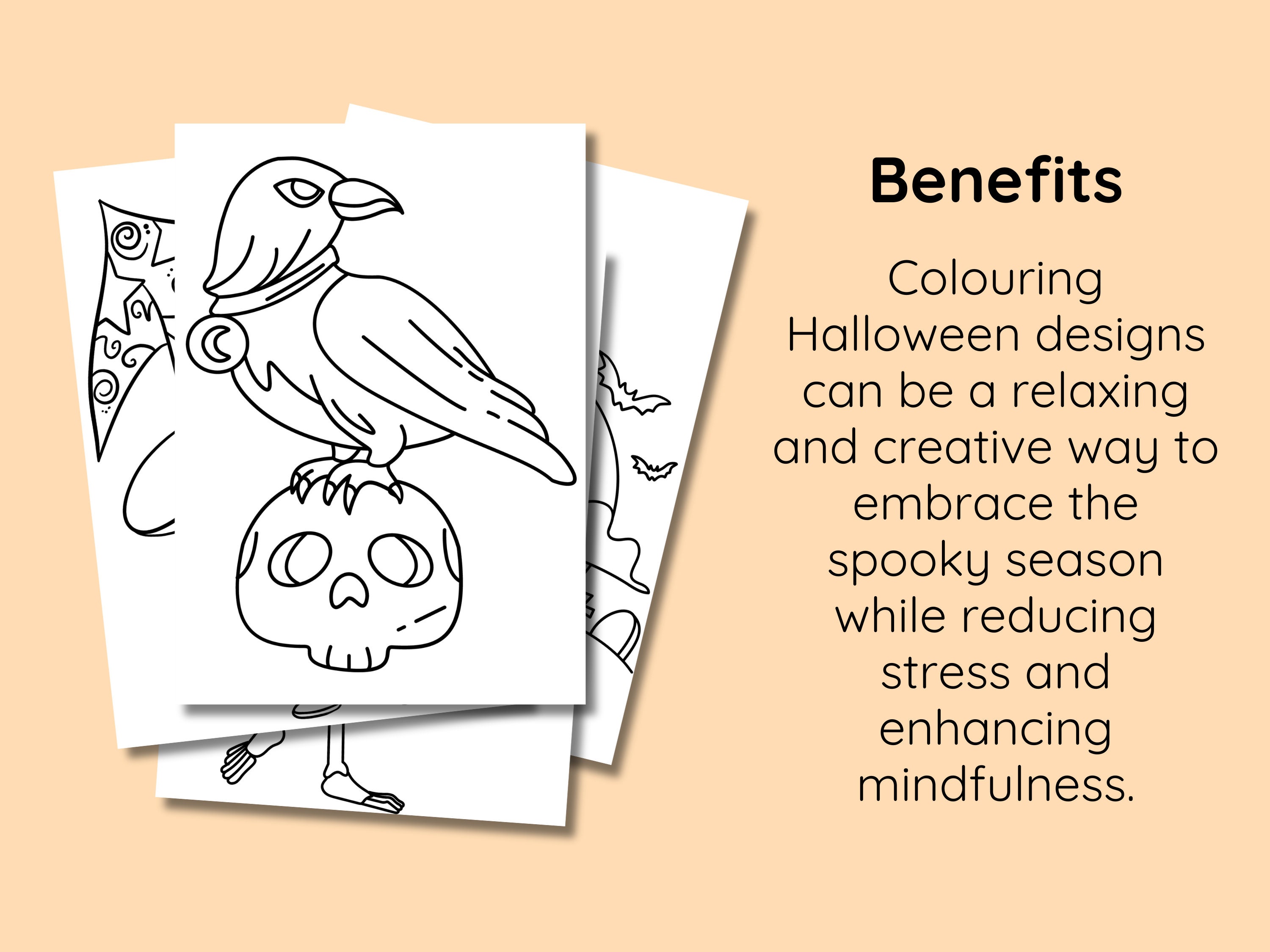 Halloween Spooky Season Colouring Pages | Printable A4 PDF Instant ...