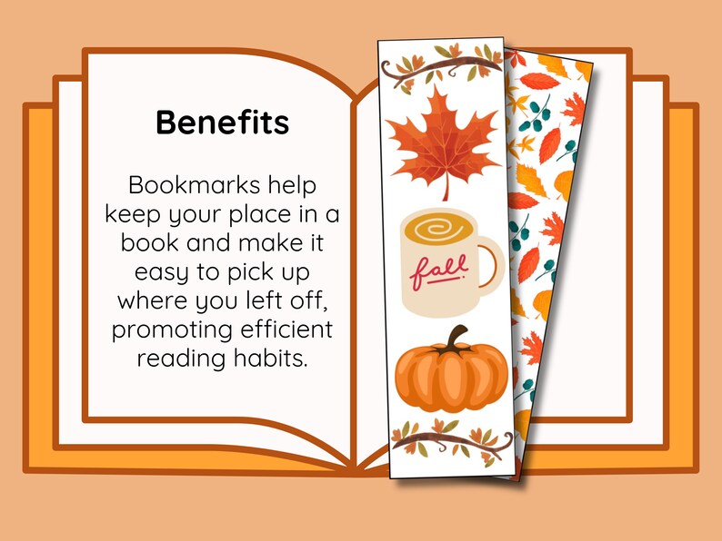 10 Printable Cute and Cozy Fall Bookmarks for Readers A4 PDF Instant ...