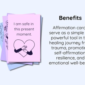 Empowering Affirmation Cards for Trauma Healing Journey | Printable A4 ...