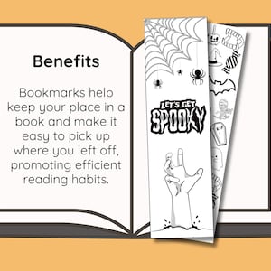 Halloween Colouring Bookmarks | Printable A4 PDF Instant Download ...