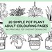 Indoor House Plant Adult Colouring Pages | Printable A4 PDF Instant ...