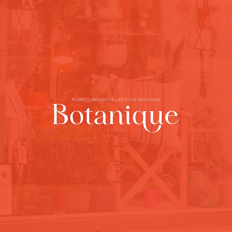Botanique, Semi-custom Brand Kit, Premade Brand Kit, Premade Logo ...