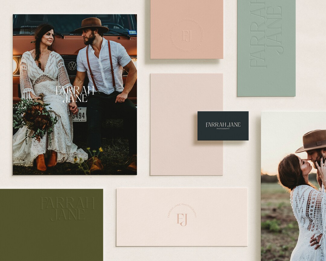 Farrah, Semi-custom Brand Kit, Premade Brand Kit, Premade Logo Design ...