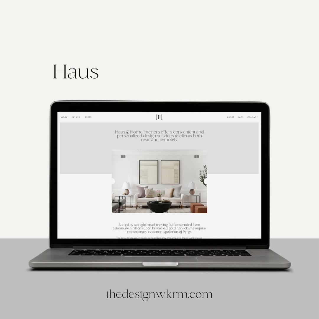 Haus Showit Website Template for Interior Designers, Photographers ...