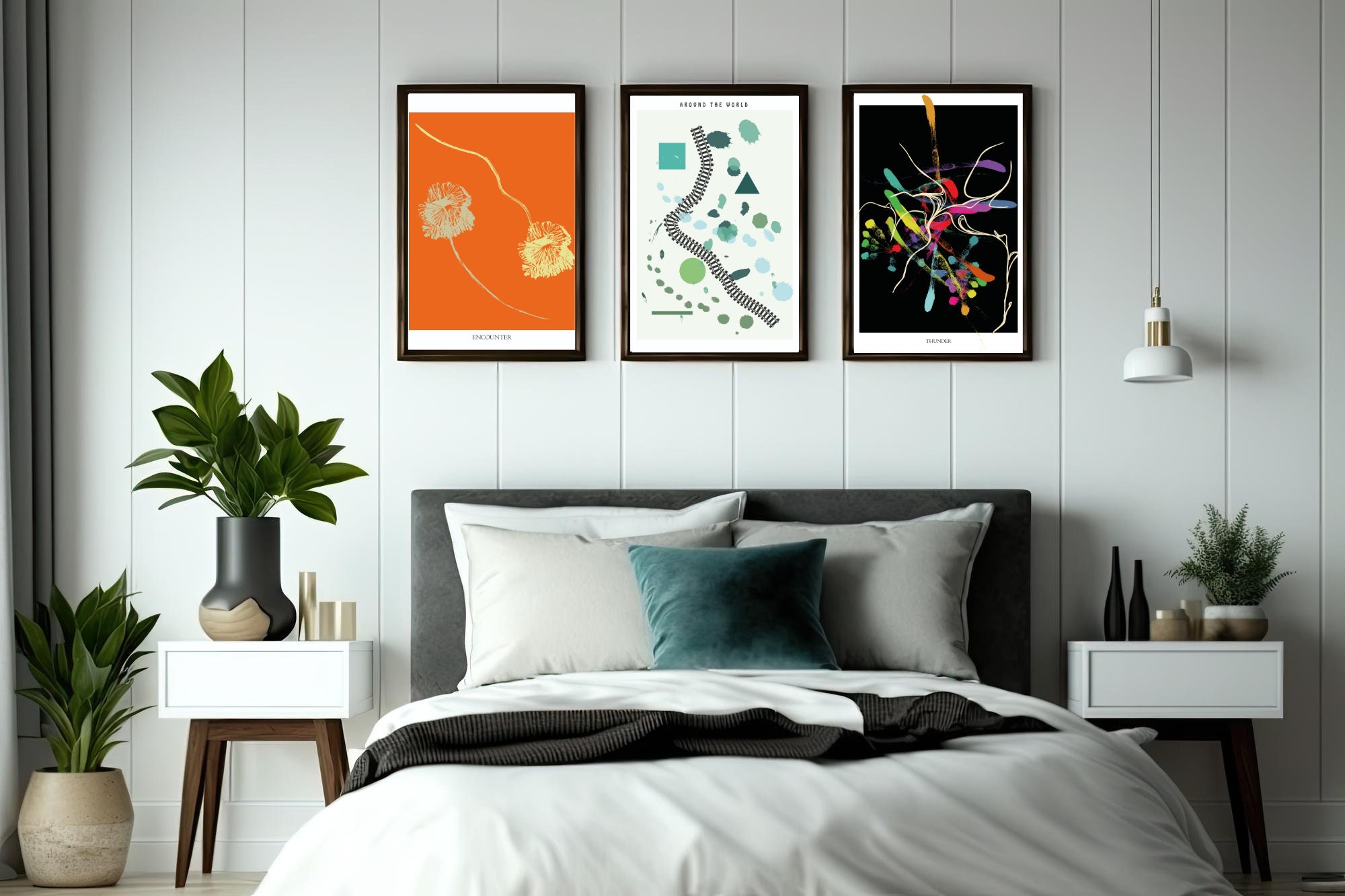 Bundle Gallery Wall Art Seti3 Piece Modern Art Print for - Etsy