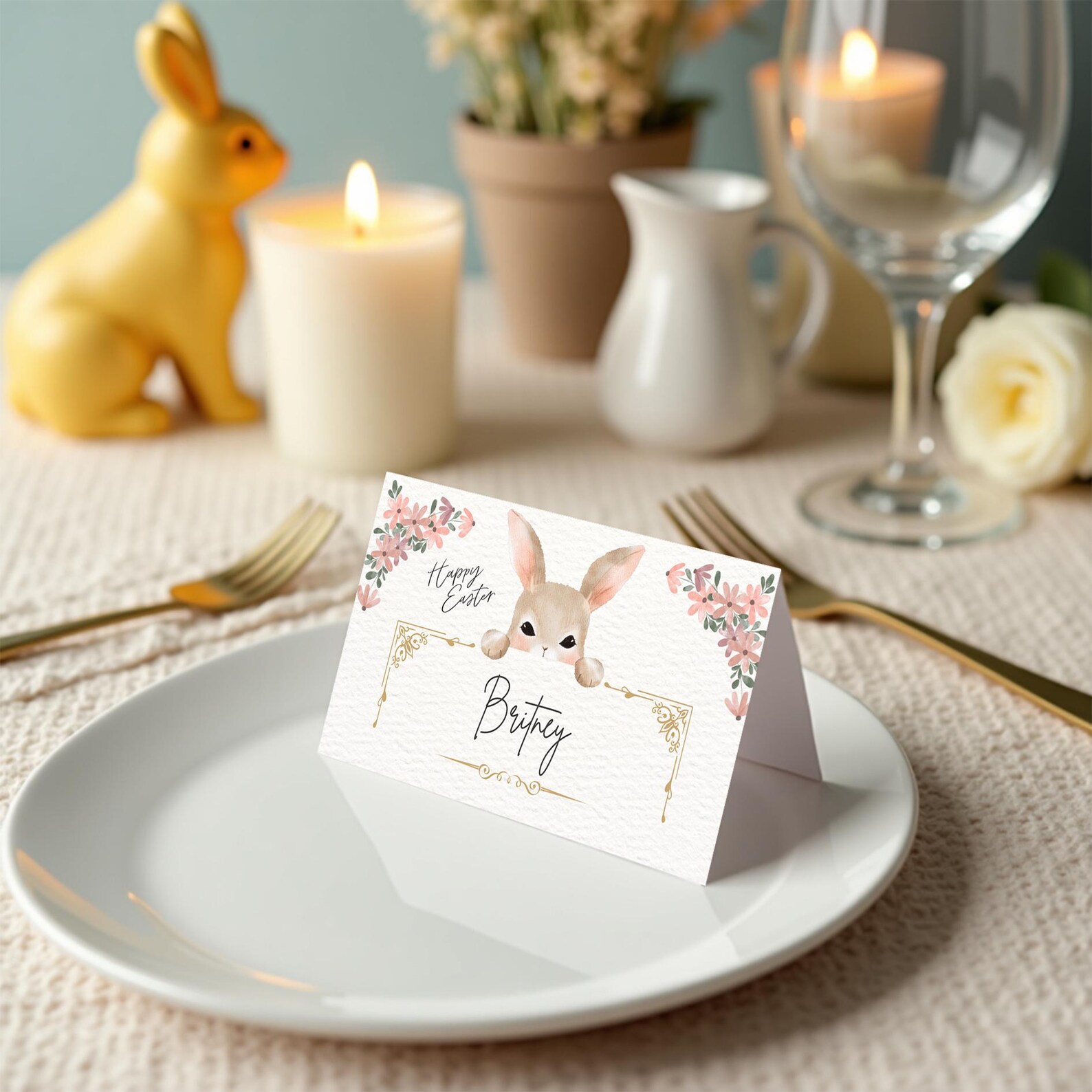 Easter Place Cards | Printable Easter Table Card | Printable Easter ...