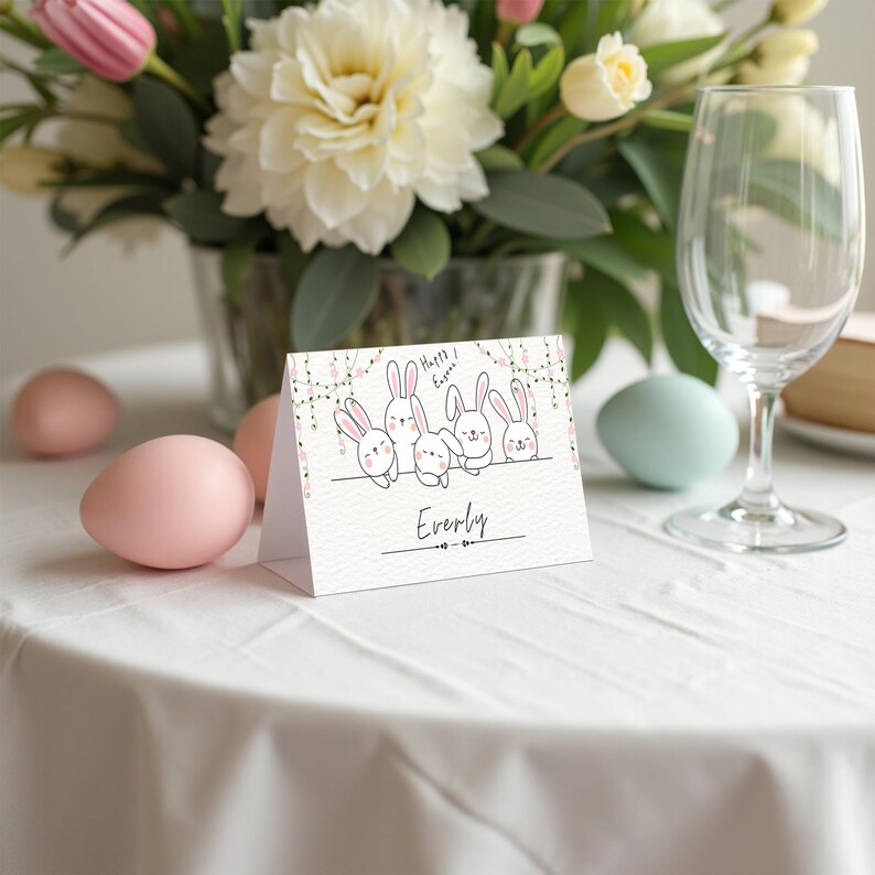 Easter Place Cards | Printable Easter Table Card | Printable Easter ...