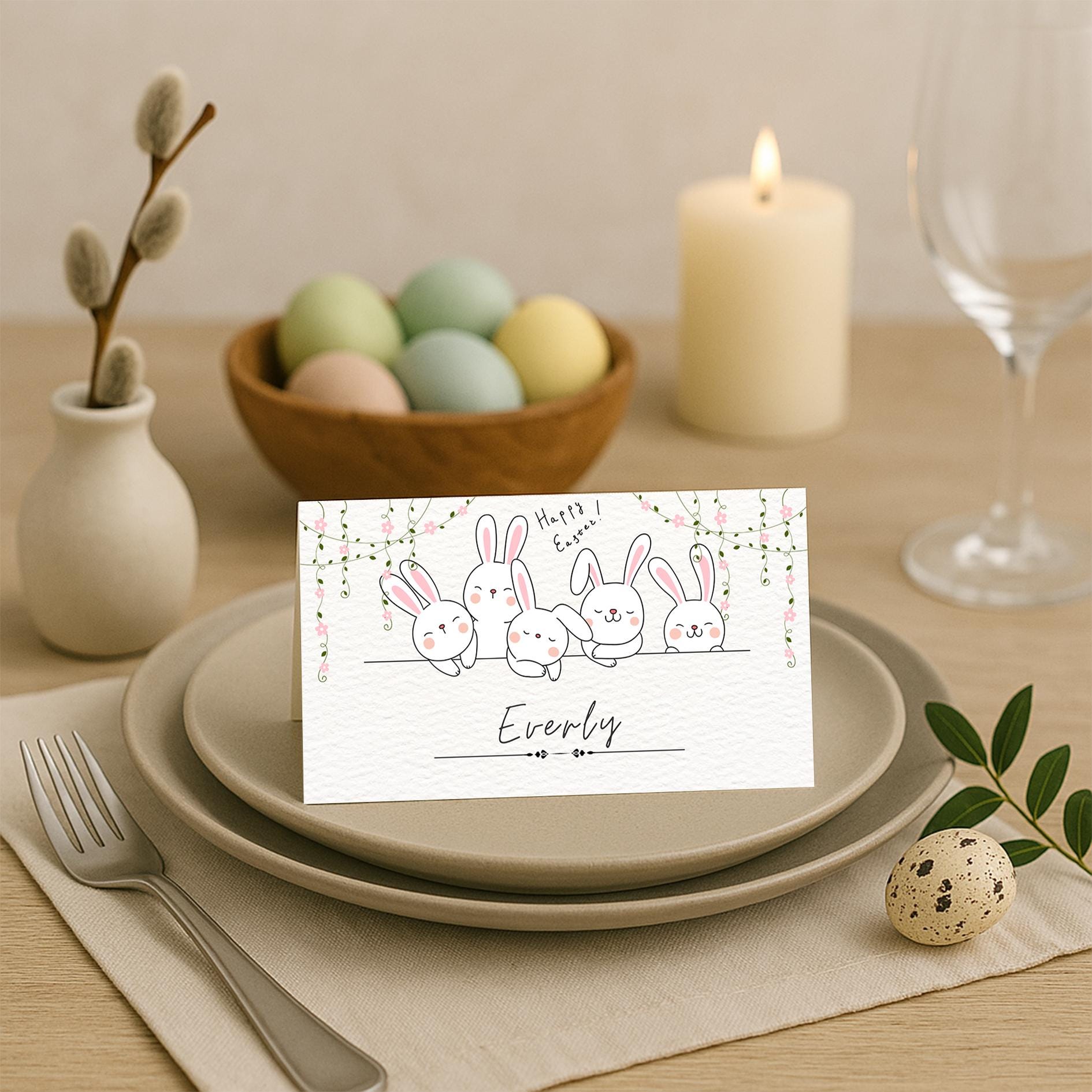 Easter Place Cards | Printable Easter Table Card | Printable Easter ...
