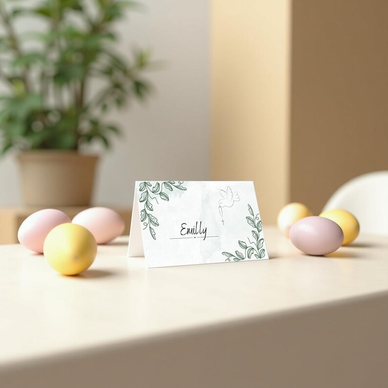 Printable Easter Place Card | Easter Table Decor | Easter Brunch Name ...