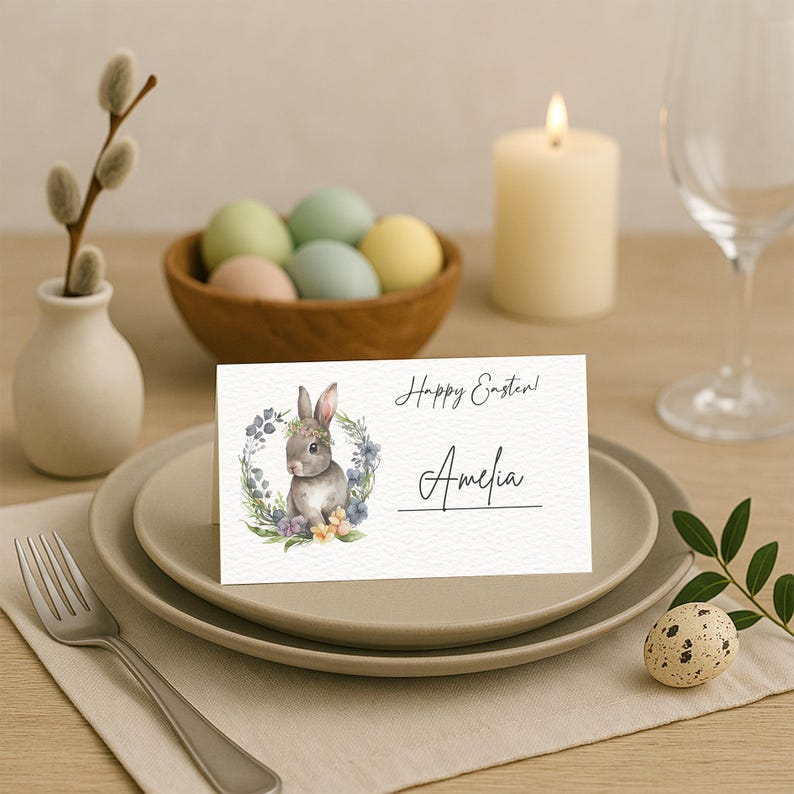 Easter Place Cards | Printable Easter Table Card | Printable Easter ...